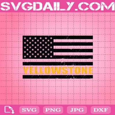 Yellowstone Flag Svg, Vintage Yellowstone National Park Flag Svg ...