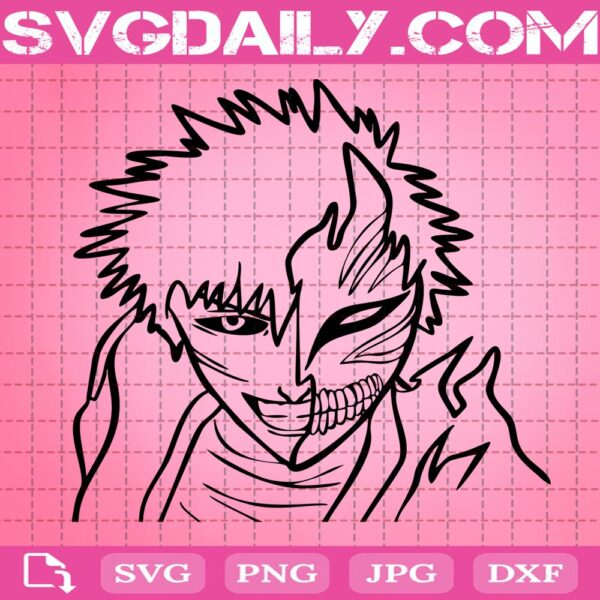 Ichigo Hollow Mask Svg, Ichigo Kurosaki Japanese Svg, Mask Svg, Bleach ...