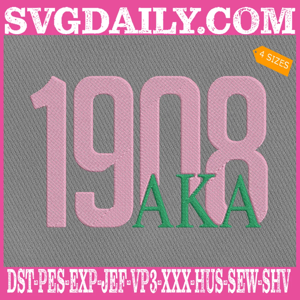 1908 Alpha Kappa Alpha Embroidery Files - Daily Free Premium Svg Files