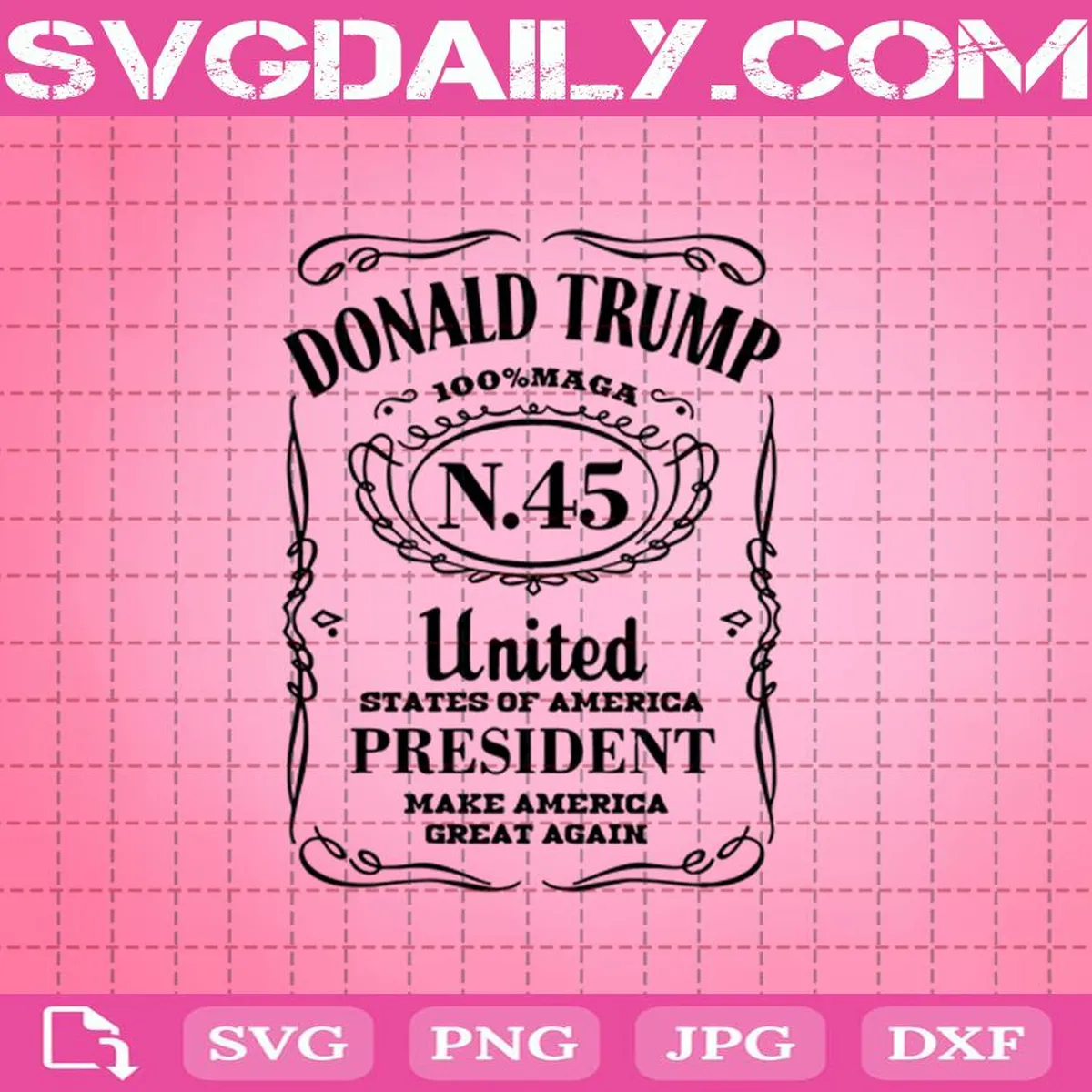 Donald Trump Jack Daniel Svg - Daily Free Premium Svg Files