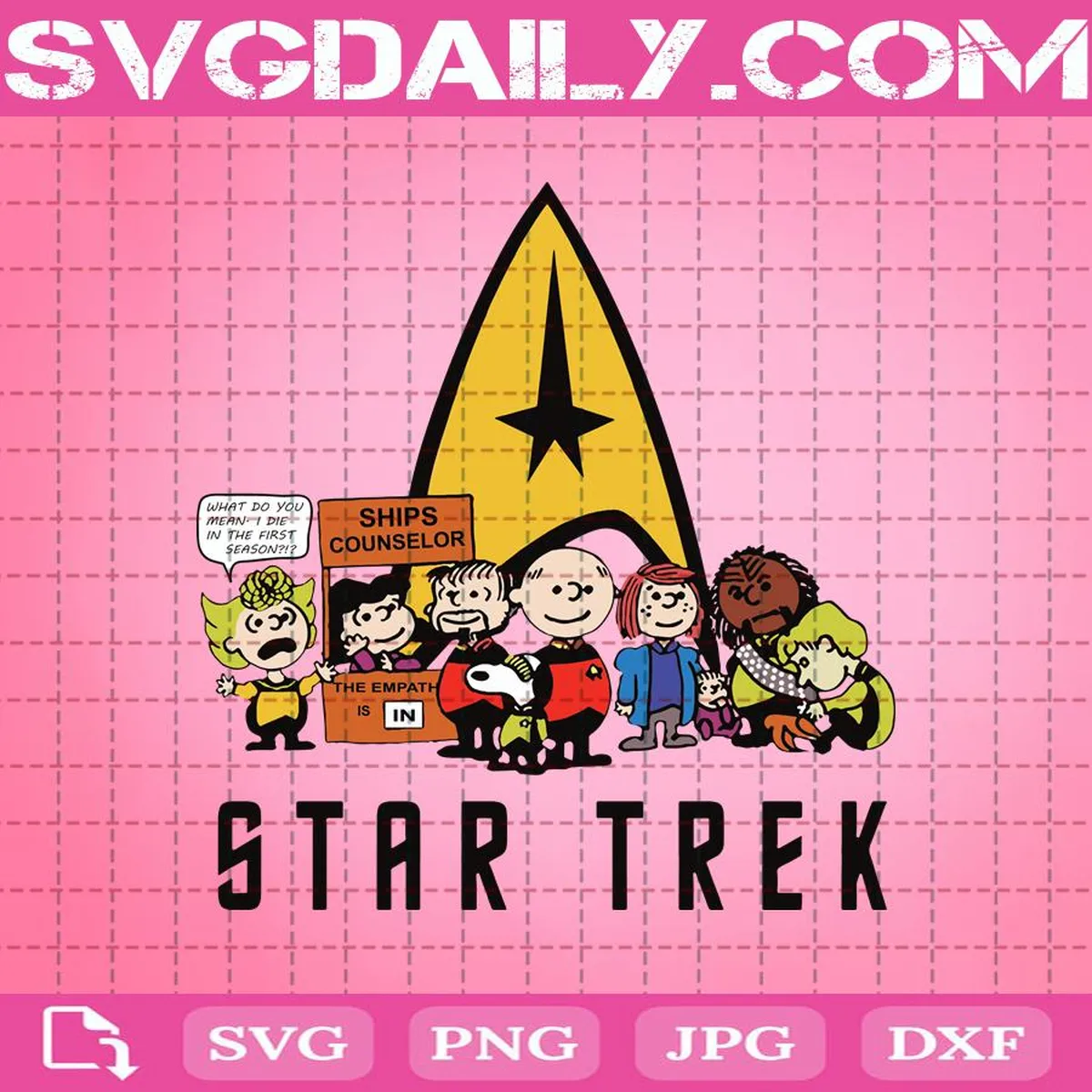 Snoopy Friends Star Trek Svg - Daily Free Premium Svg Files