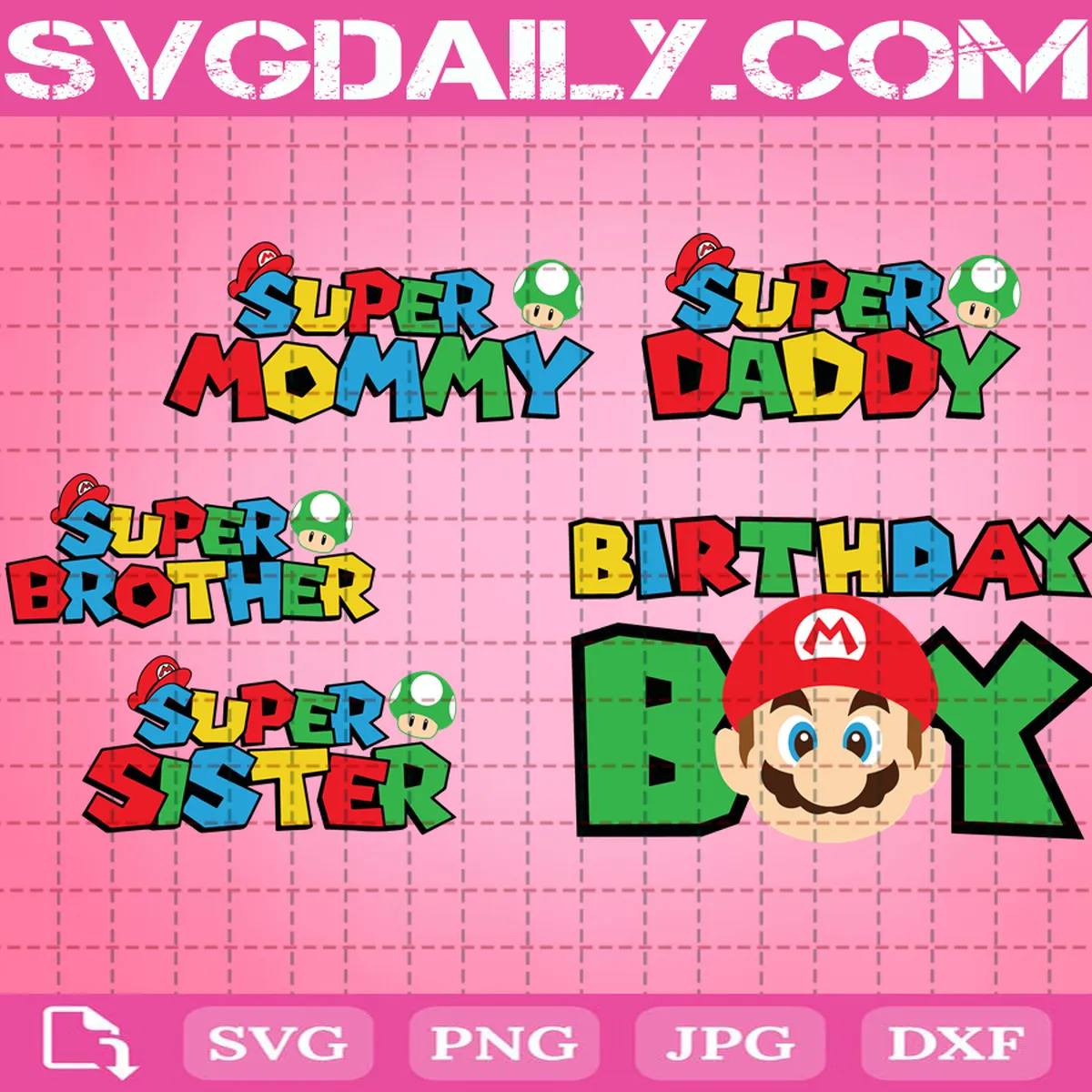 Super Mario Birthday Svg - Daily Free Premium Svg Files