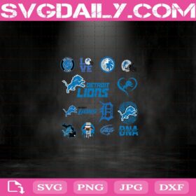 Detroit Lions Svg, layered SVG Files for Cricut - Svgdaily Daily Free ...