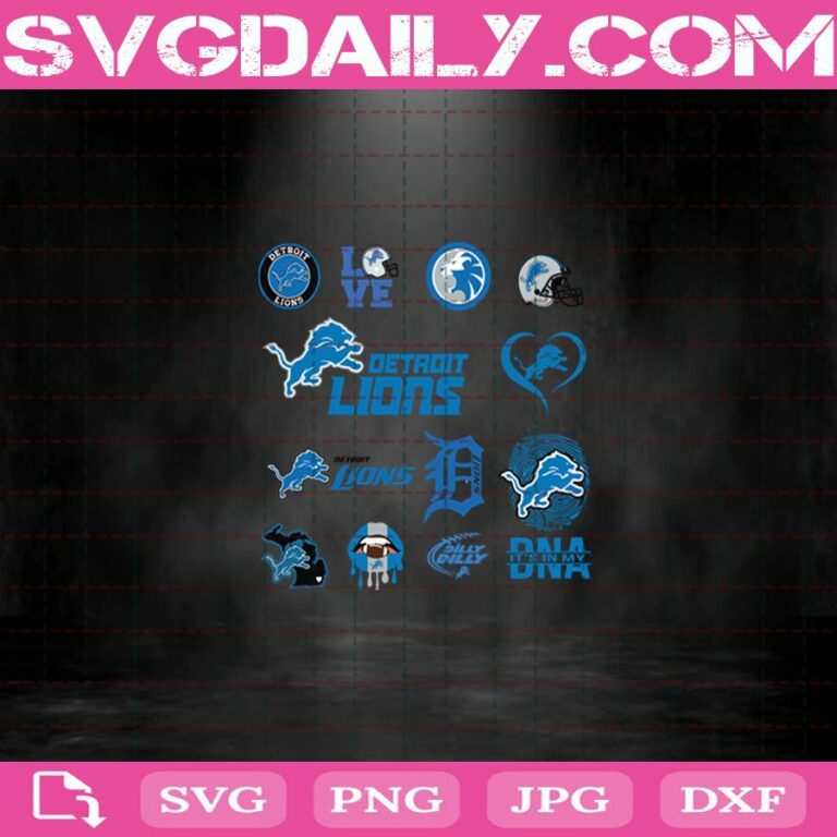 Detroit Lions Svg, layered SVG Files for Cricut - Svgdaily Daily Free ...