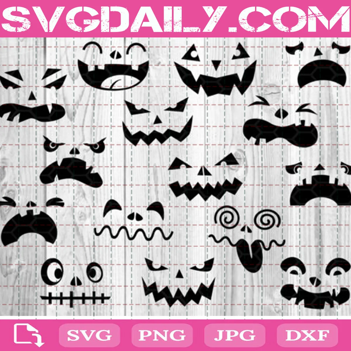 Halloween Pumpkin Faces Bundle Svg Free - Daily Free Premium Svg Files