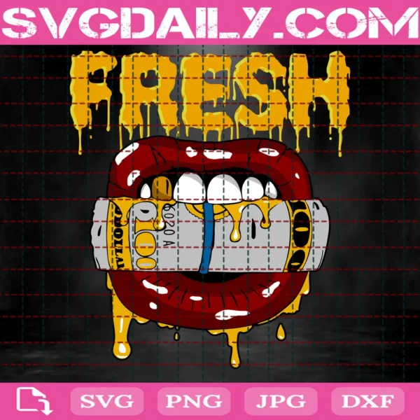 Lips Biting Money Roll - Daily Free Premium Svg Files