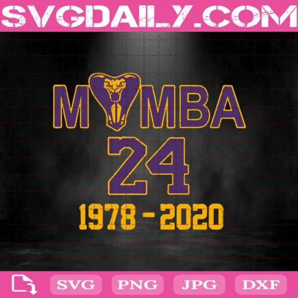 Mamba 24 Svg, Kobe Bryant Svg - Svgdaily Daily Free Premium Svg Files
