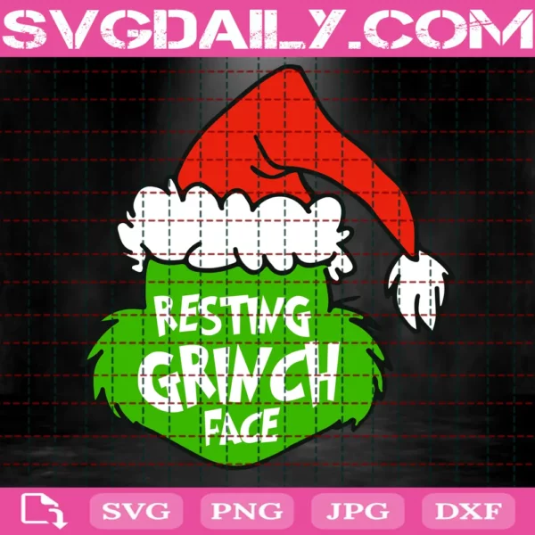 Resting Grinch Face - Daily Free Premium Svg Files