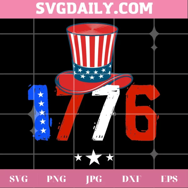 Uncle Sam Hat 1776 Svg - Daily Free Premium Svg Files
