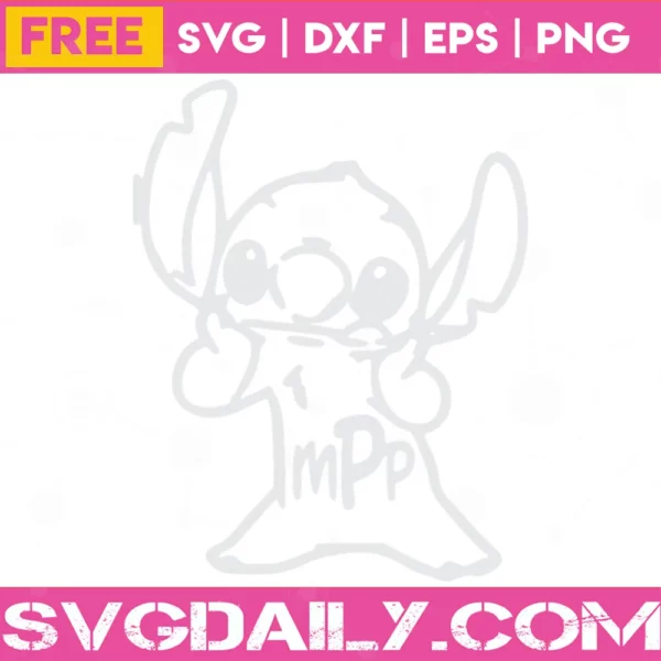 Free Stitch Outline Disney, Svg Png Dxf Eps Digital Download - Daily ...
