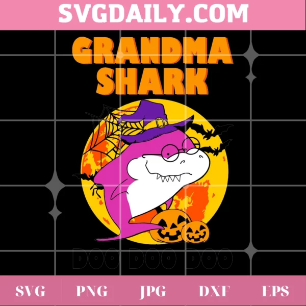 Halloween Grandma Shark Doo Doo Doo, Vector Files - Daily Free Premium ...