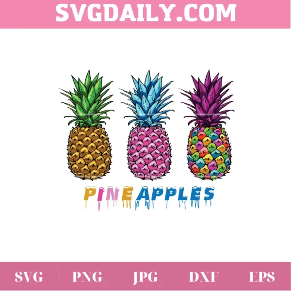 Summer Pineapple Clipart, Svg Png Dxf Eps Cricut - Daily Free Premium ...